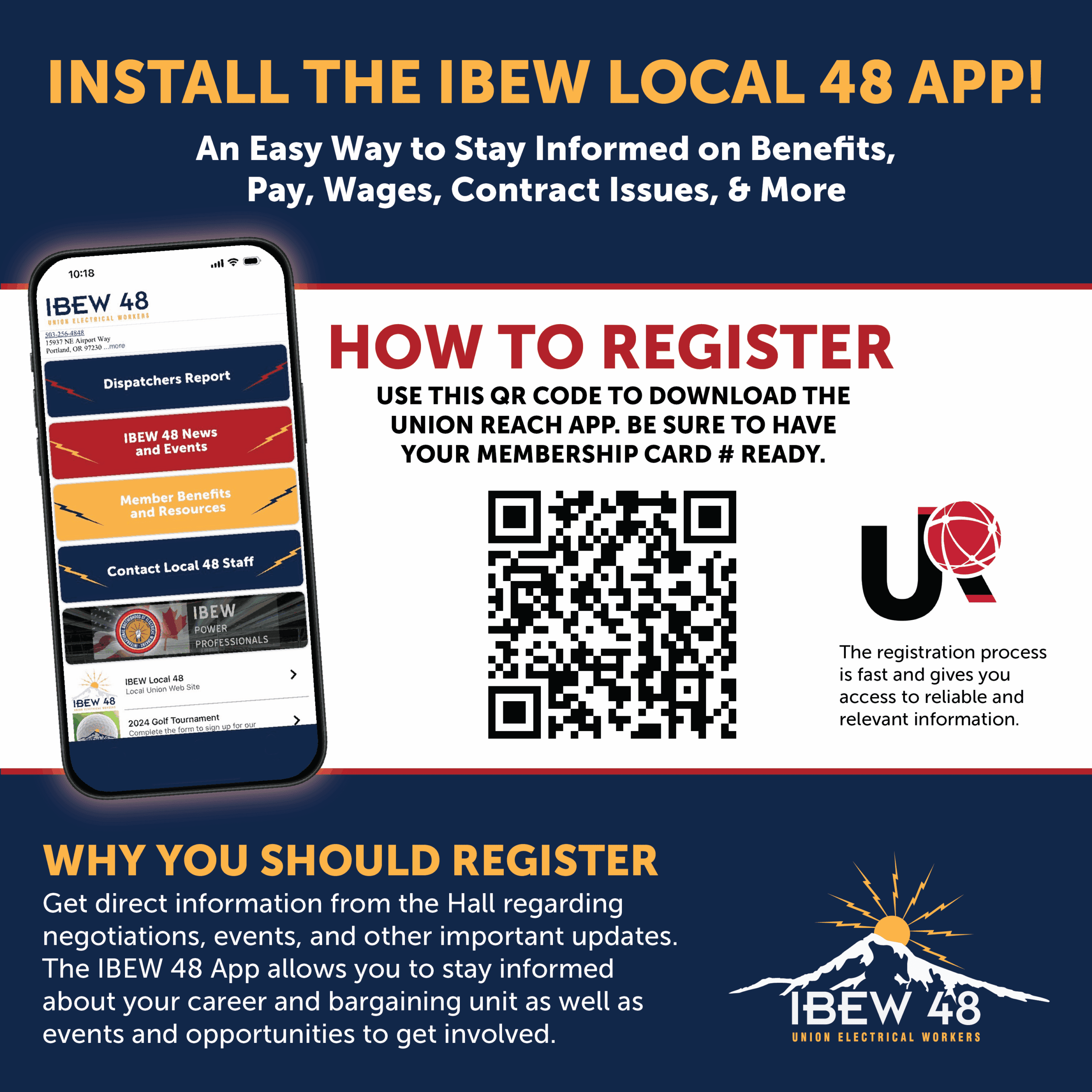 Install the Local 48 App! — IBEW Local 48 Electricians Union - Portland ...