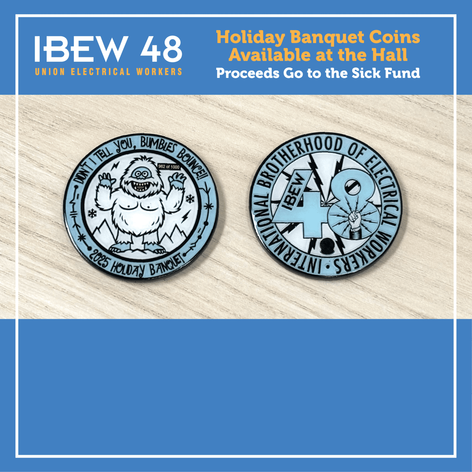 Holiday Banquet Coins Available at the Hall — IBEW Local 48 ...